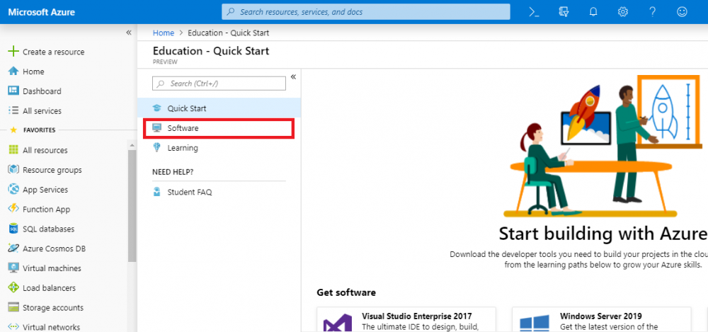 Microsoft Azure Dev Tools for Teaching